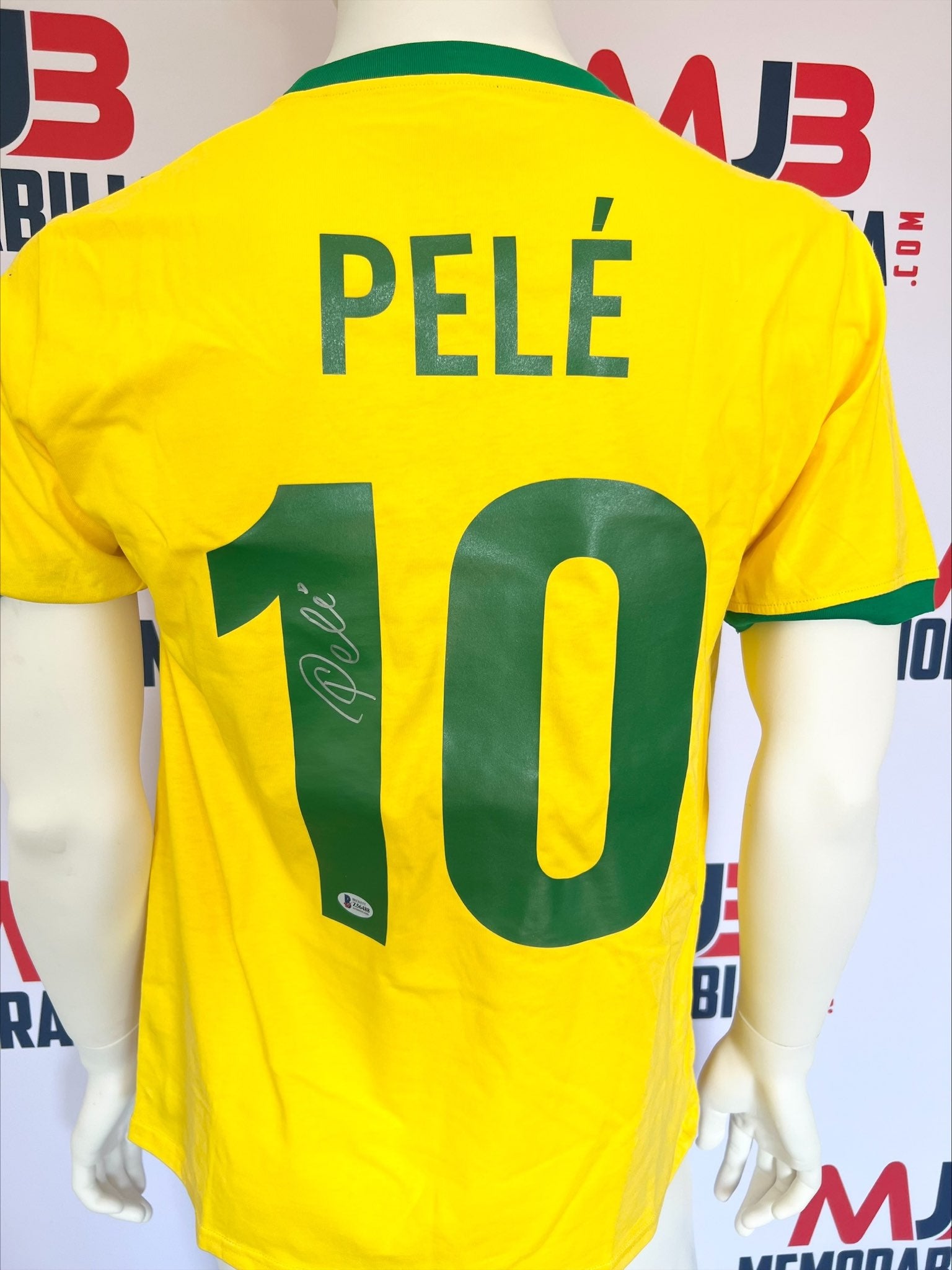 Pele Signed Autographed Brazil Soccer Jersey – MJB Memorabilia