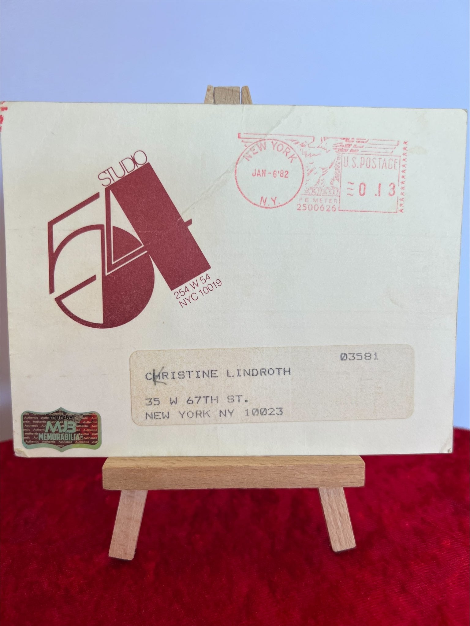 Studio 54 Memorabilia Authentic Invitation from 1983 – MJB Memorabilia